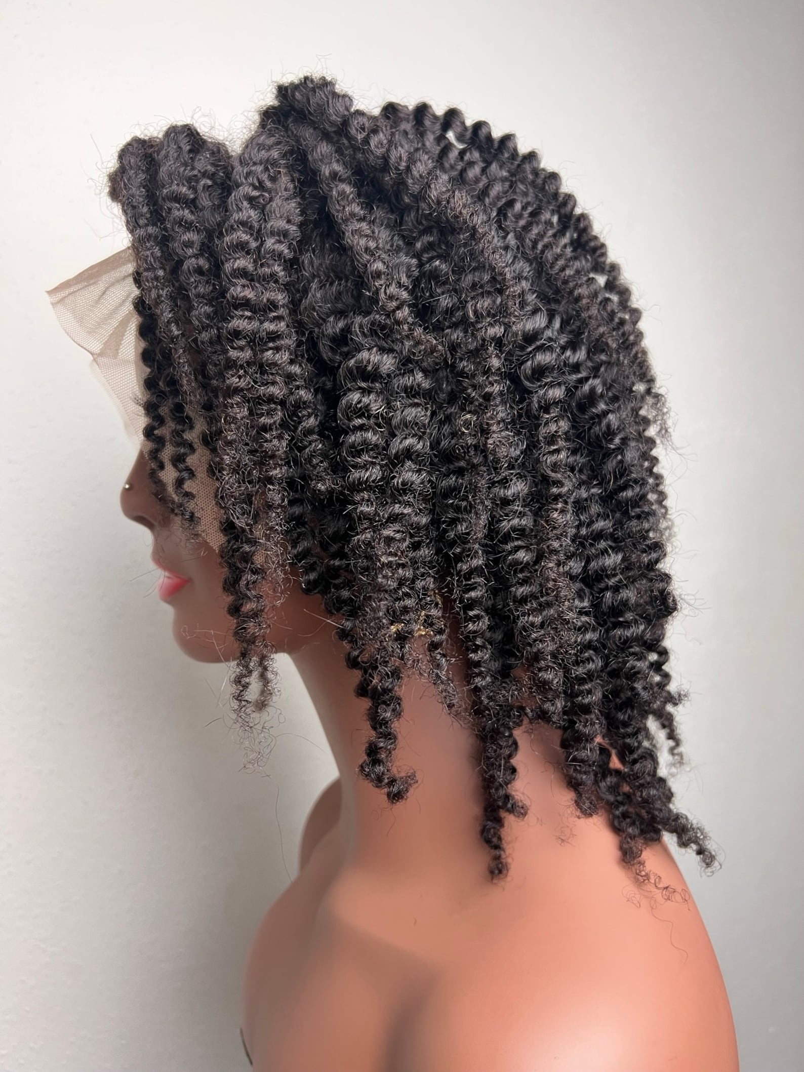 10” 4b 4c Afro Short Human Hair Lace Front Wig. 13x4 Frontal Wig - Etsy