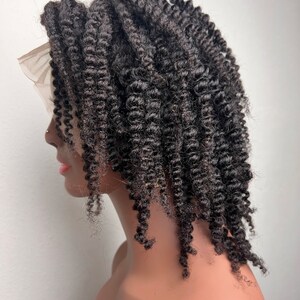 10” 4b 4c Afro Short Human Hair Lace Front Wig. 13x4 Frontal Wig - Etsy