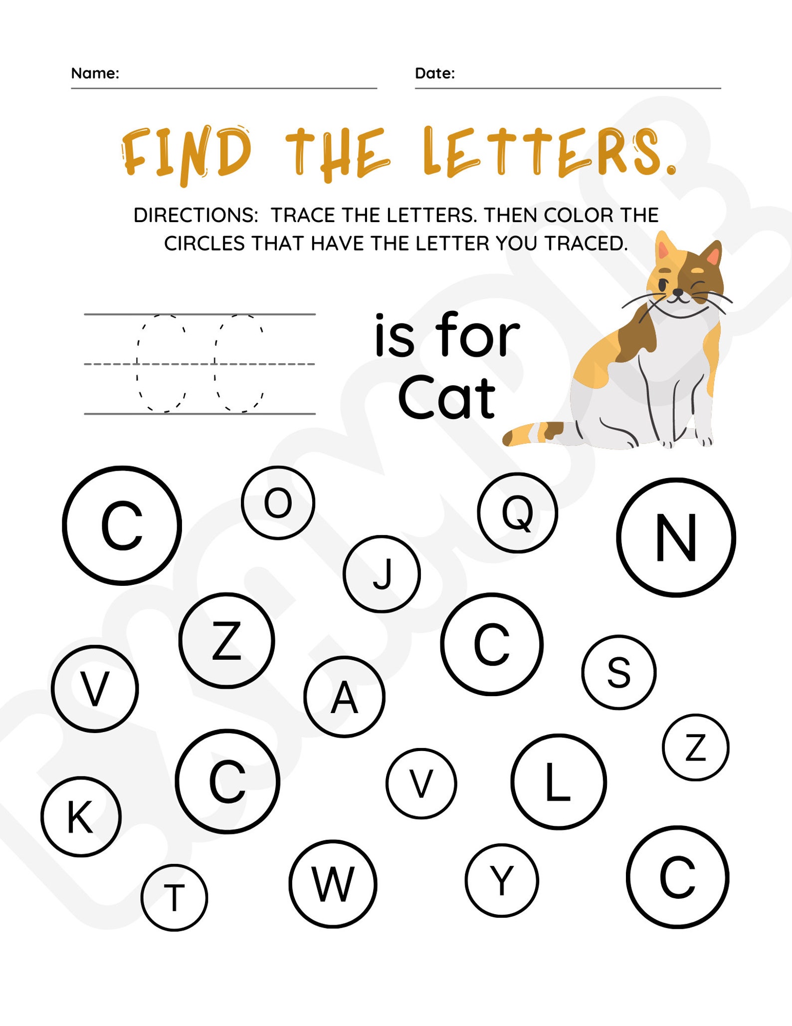 26 Page! Learning and Tracing Letter Preschool Actvity Sheets , Instant ...