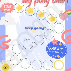 Potty Training and Reward Chart, Sticker Chart, Goal Setting, Potty ...