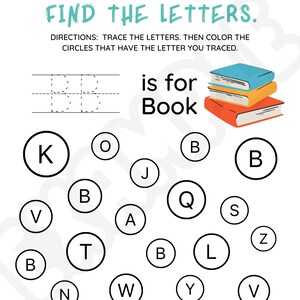 26 Page! Learning and Tracing Letter Preschool Actvity Sheets , Instant ...