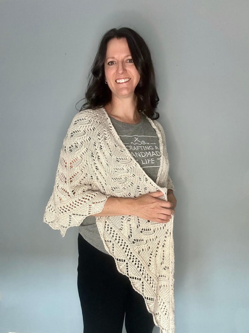 PDF - Hand Knit Wingspan Shawl Pattern, Crescent Shawl, Summer, Wedding ...