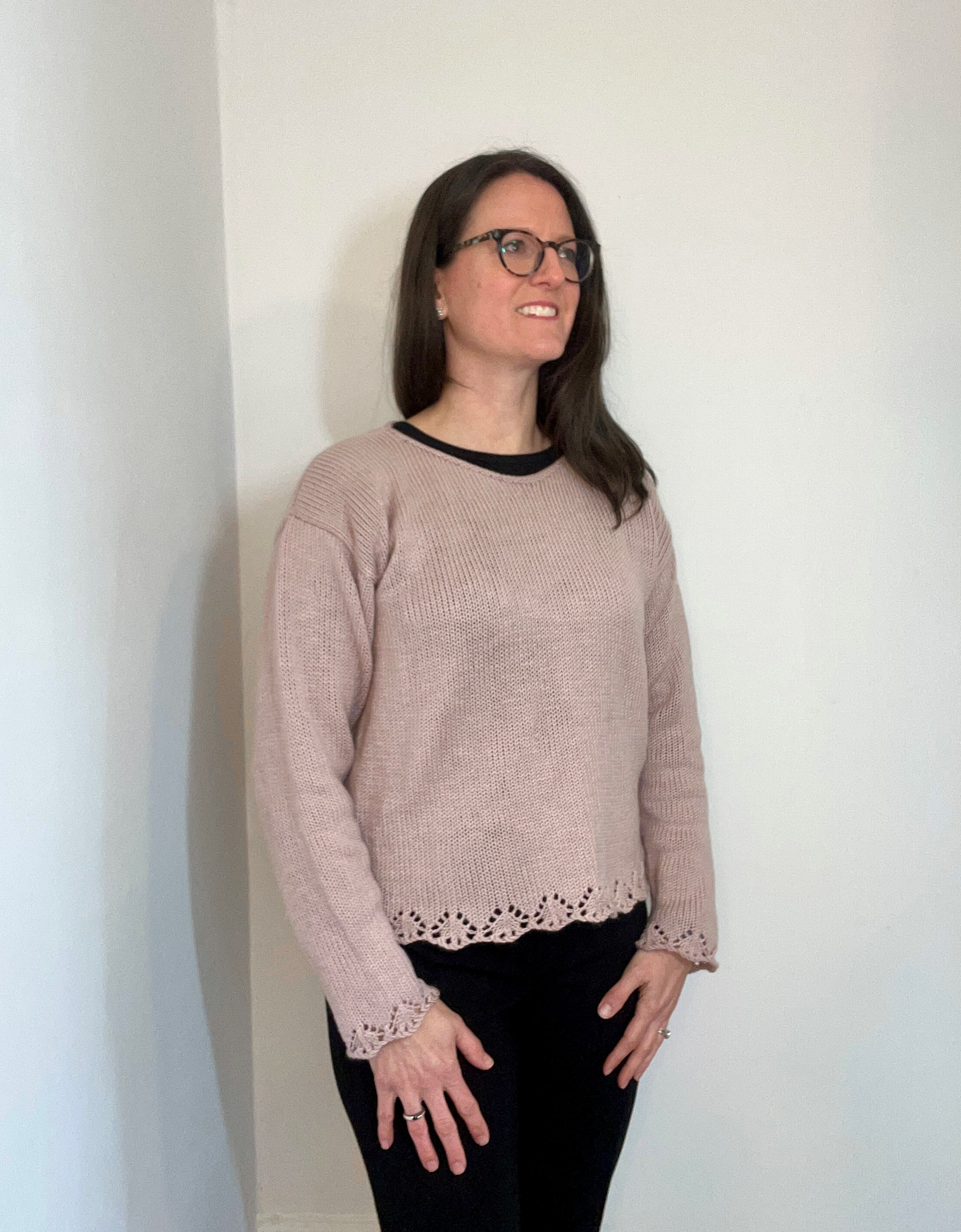 Machine Knit Sweater Pattern PDF, XS 5X, Long Sleeve, Lace, Single Bed ...