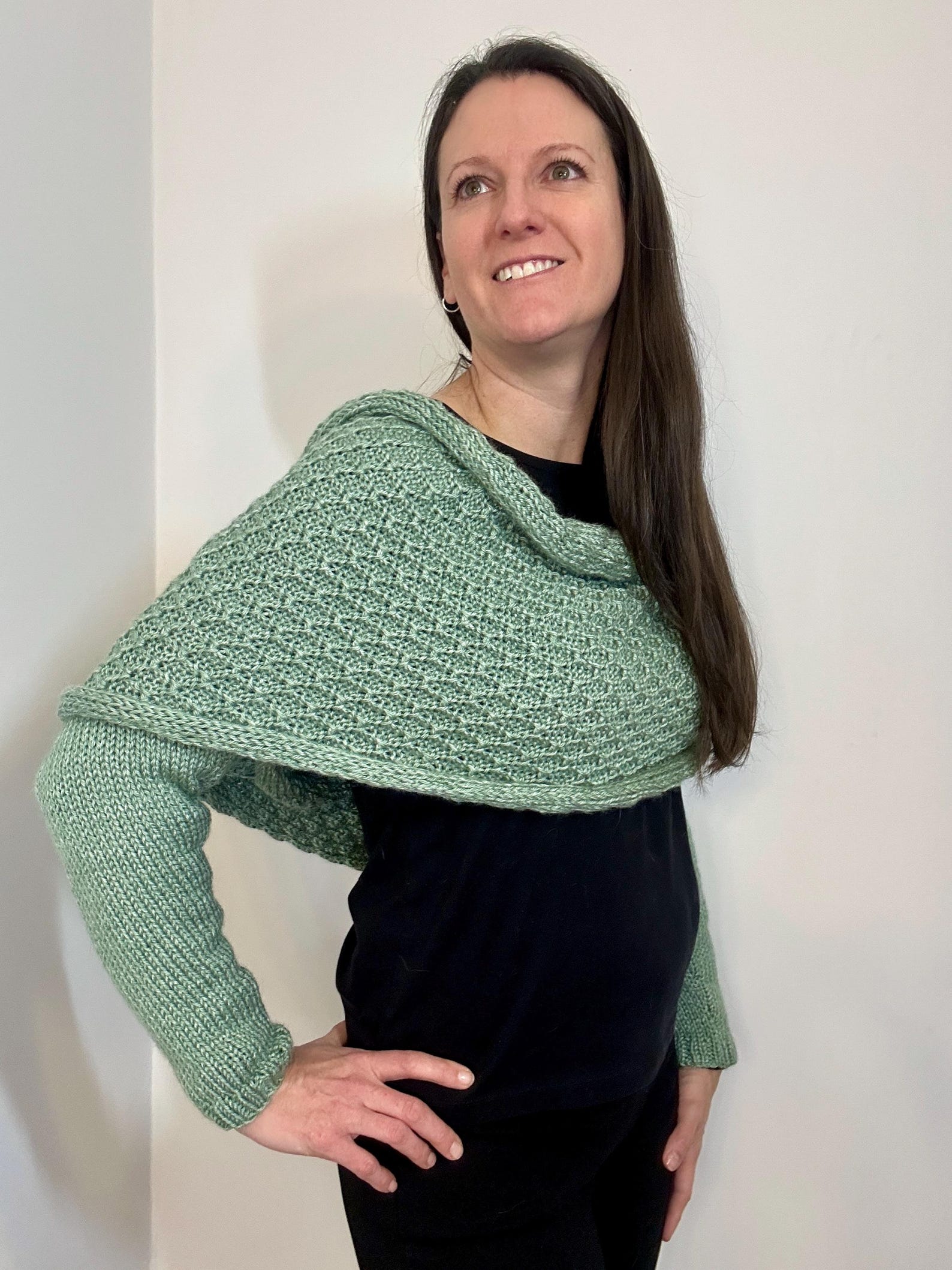 Machine Knit Pattern PDF, Wrap Sweater, Beginner Friendly, Cozy, Warm ...