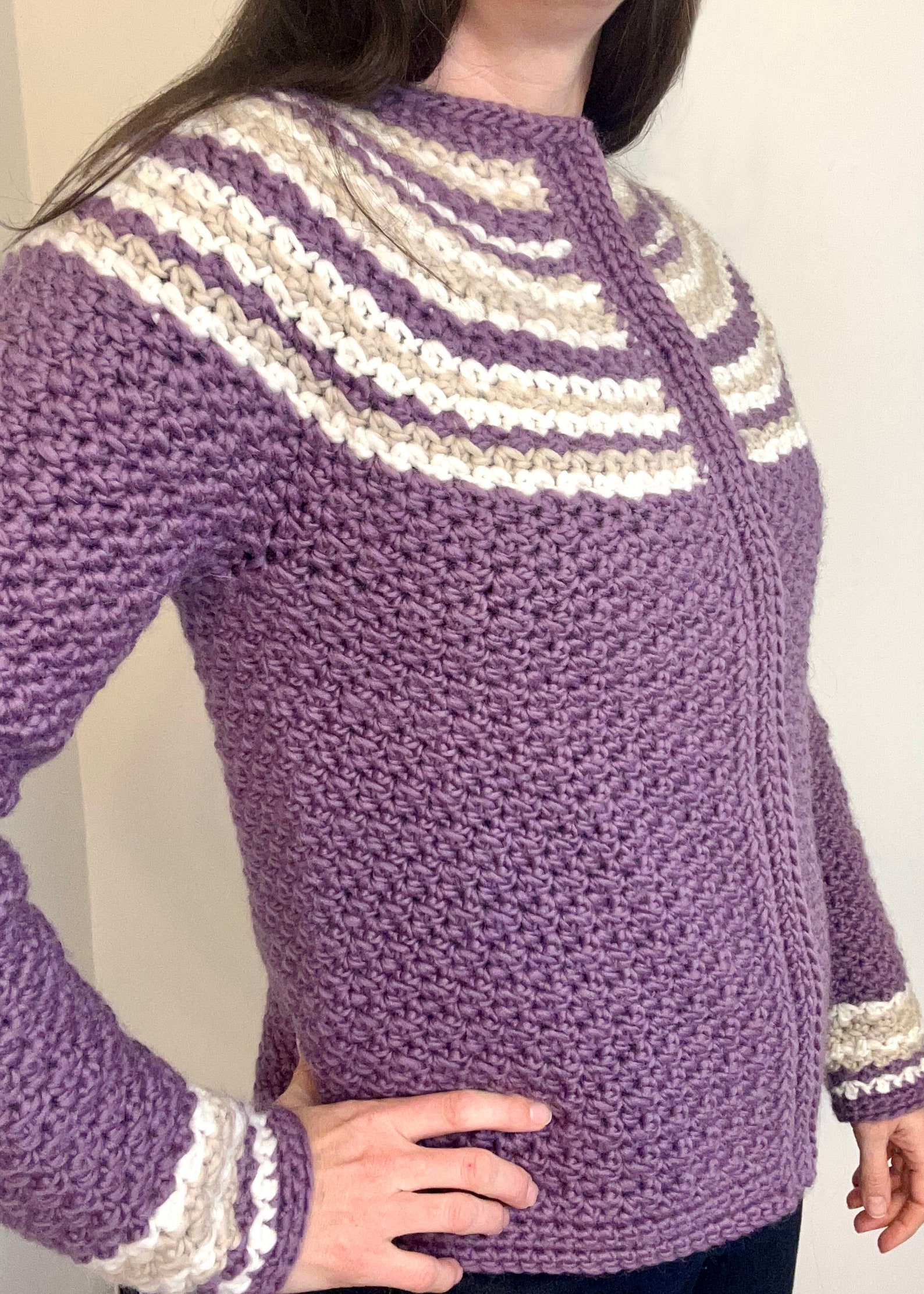 Crochet Pattern PDF, Warm Cardigan With Snap Buttons, Intermediate ...