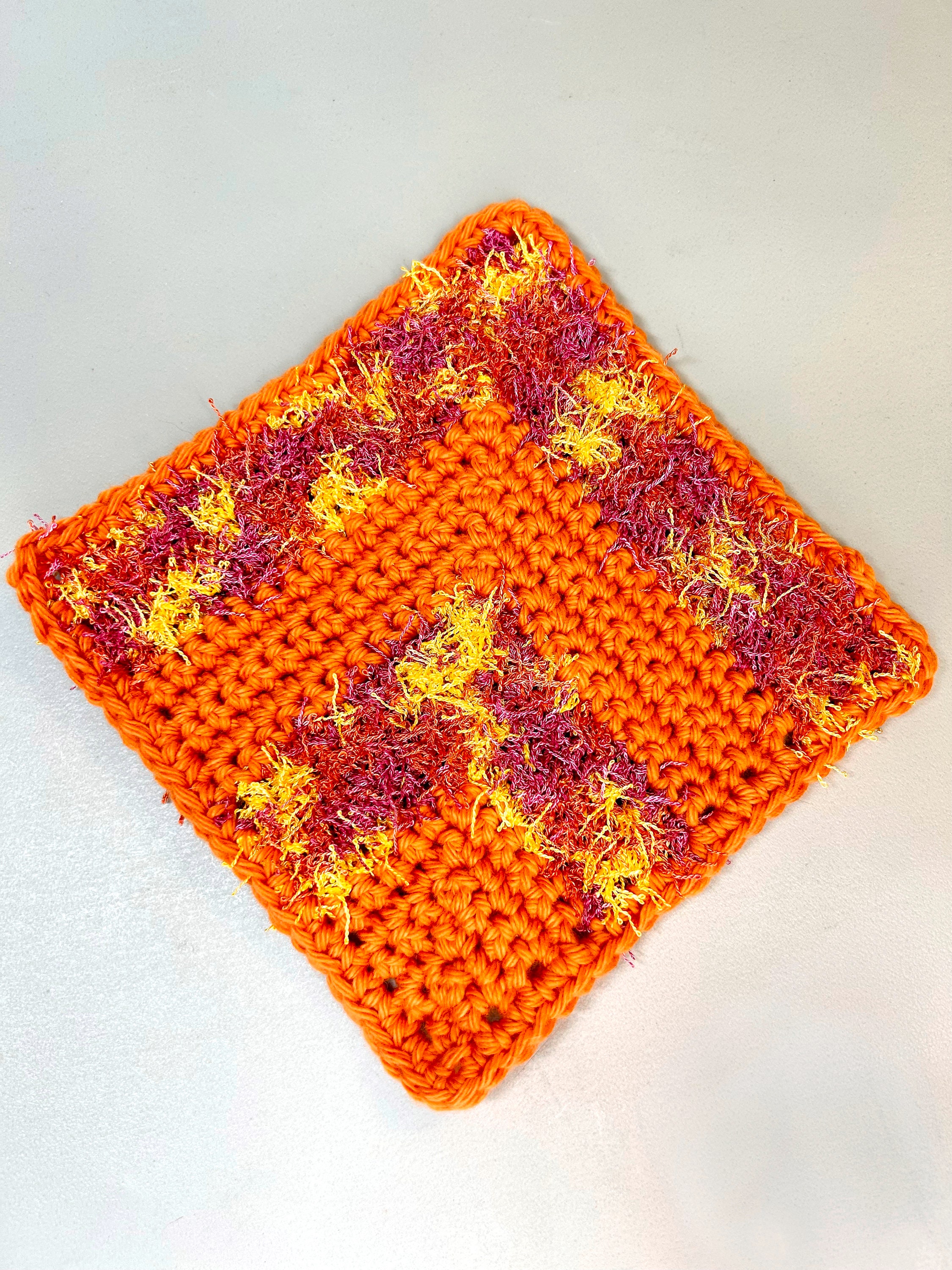 Crochet Scrubby Pattern PDF, Square Dish Cloth, Scrubby Pattern ...