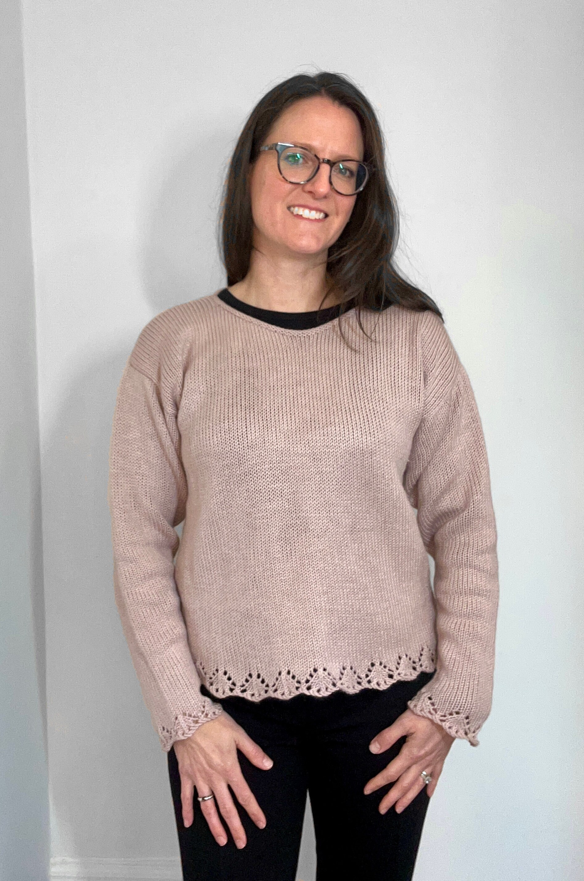 Machine Knit Sweater Pattern PDF, XS 5X, Long Sleeve, Lace, Single Bed ...