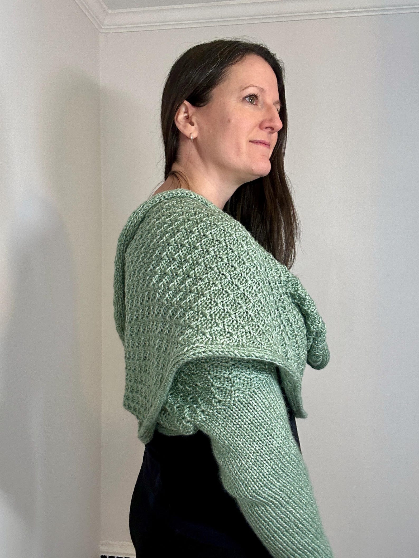 Machine Knit Pattern PDF, Wrap Sweater, Beginner Friendly, Cozy, Warm ...
