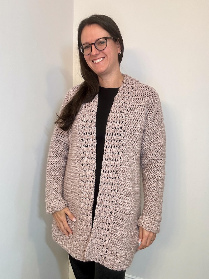 Crochet Pattern PDF, Warm Cardigan, Intermediate Crochet, Youtube ...