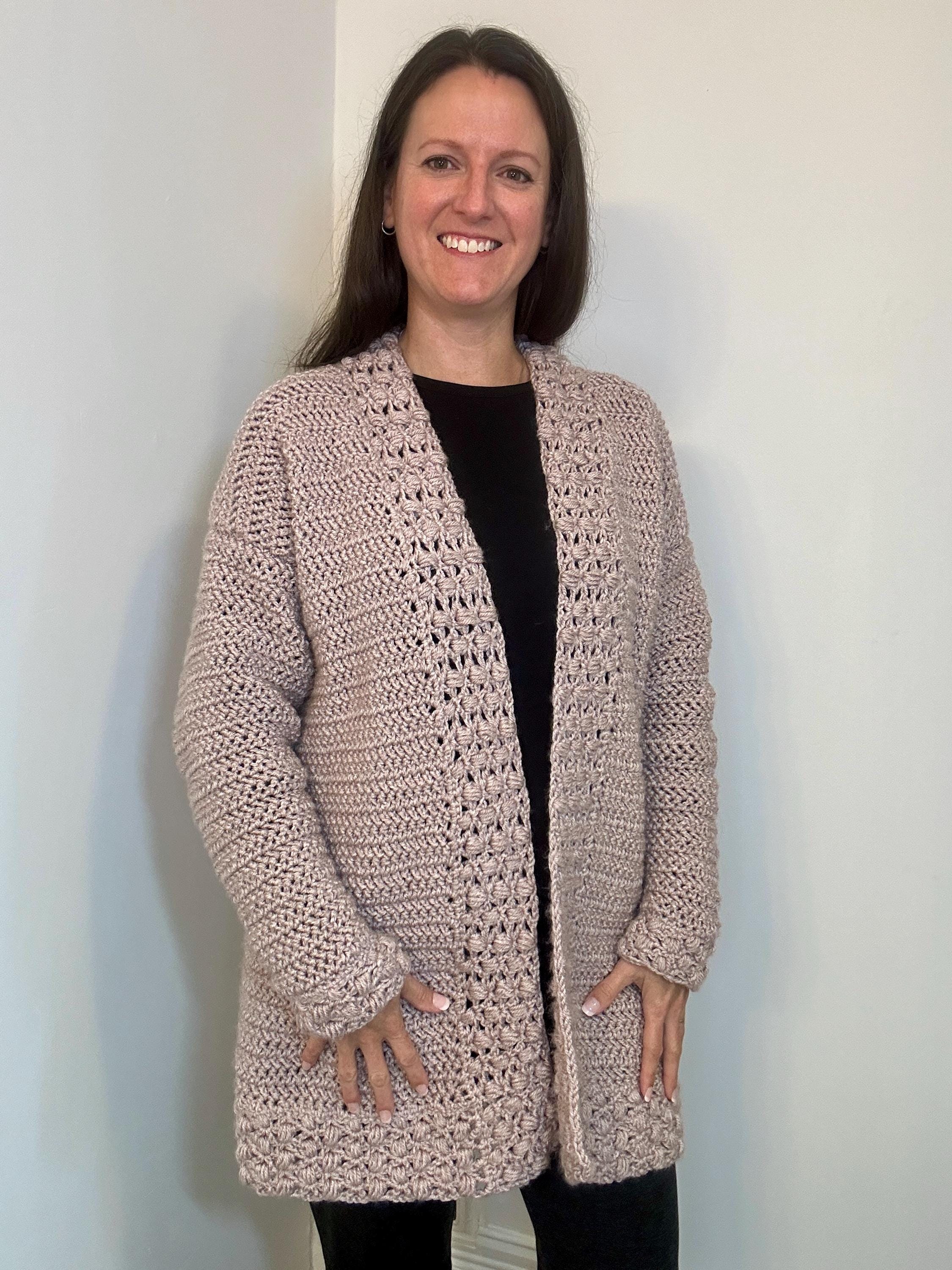 Crochet Pattern PDF, Warm Cardigan, Intermediate Crochet, Youtube ...