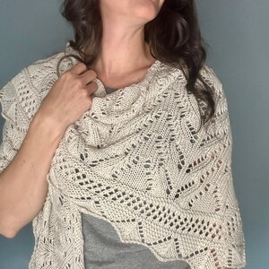 PDF - Machine Knit Shawl Pattern, Crescent Wing Span Shawl, Summer ...