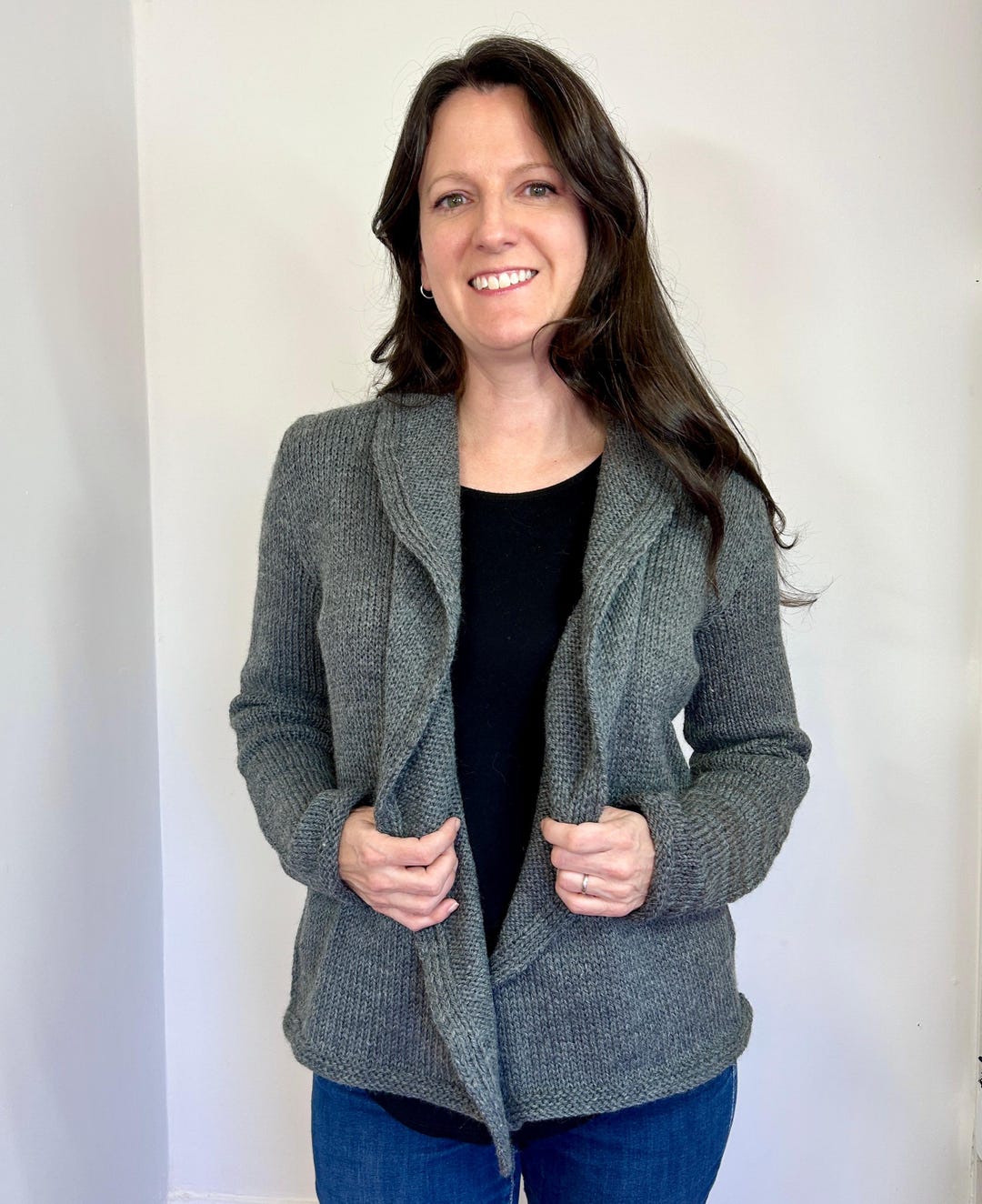 Machine Knit Cardigan Pattern, Open Front, XS-5X (PDF Pattern) - Etsy
