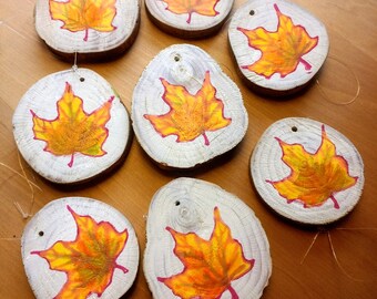 Painted Wooden Discs - Etsy