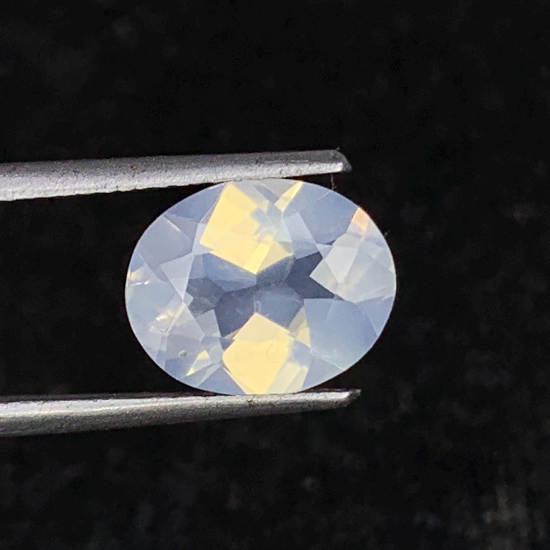 Natural Milky Quartz Faceted Oval Cut White Quartz Stone 8.8x10.9x5mm 2 ...