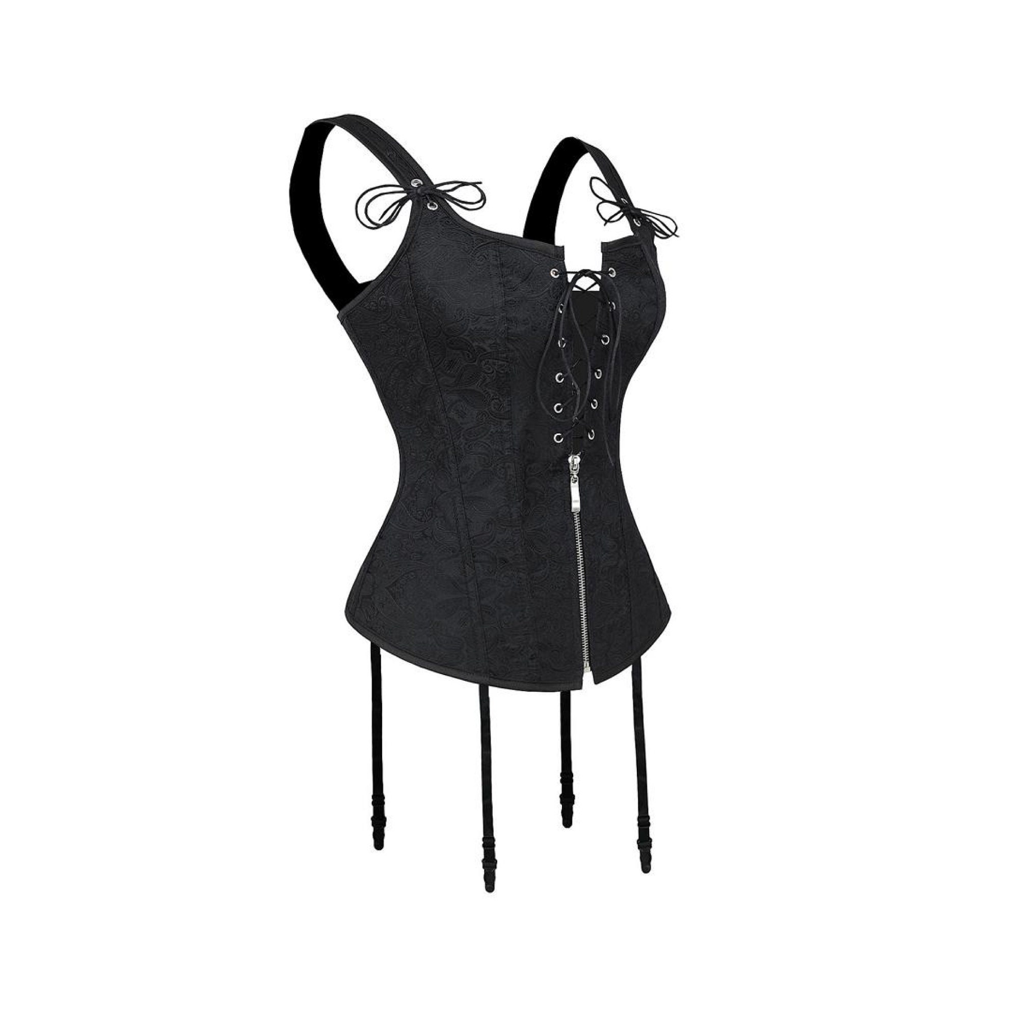 Black Corset Top Sexy Pirate Costume Overbust Corset Etsy