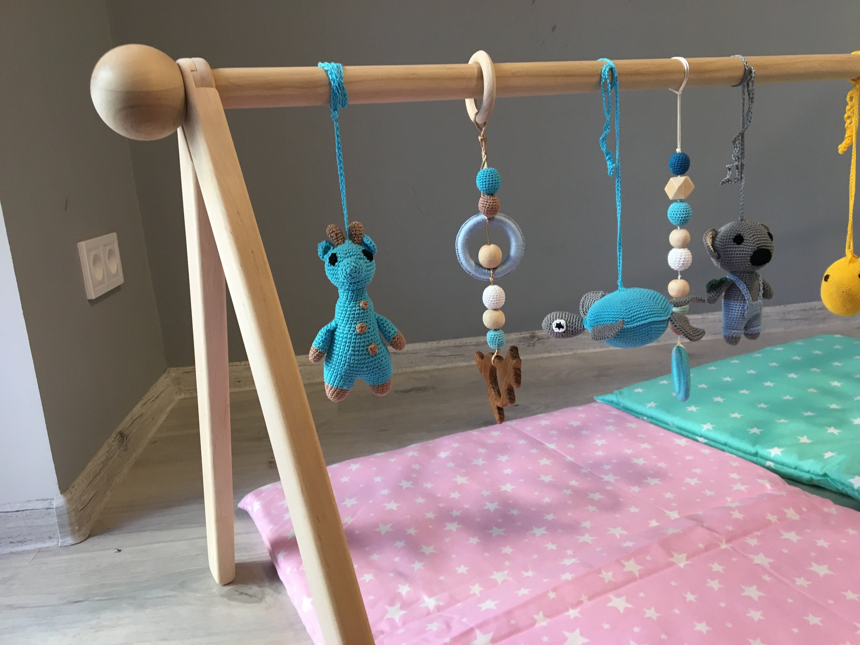 Baby gym Twins Wooden baby gym wide baby gym frame baby | Etsy