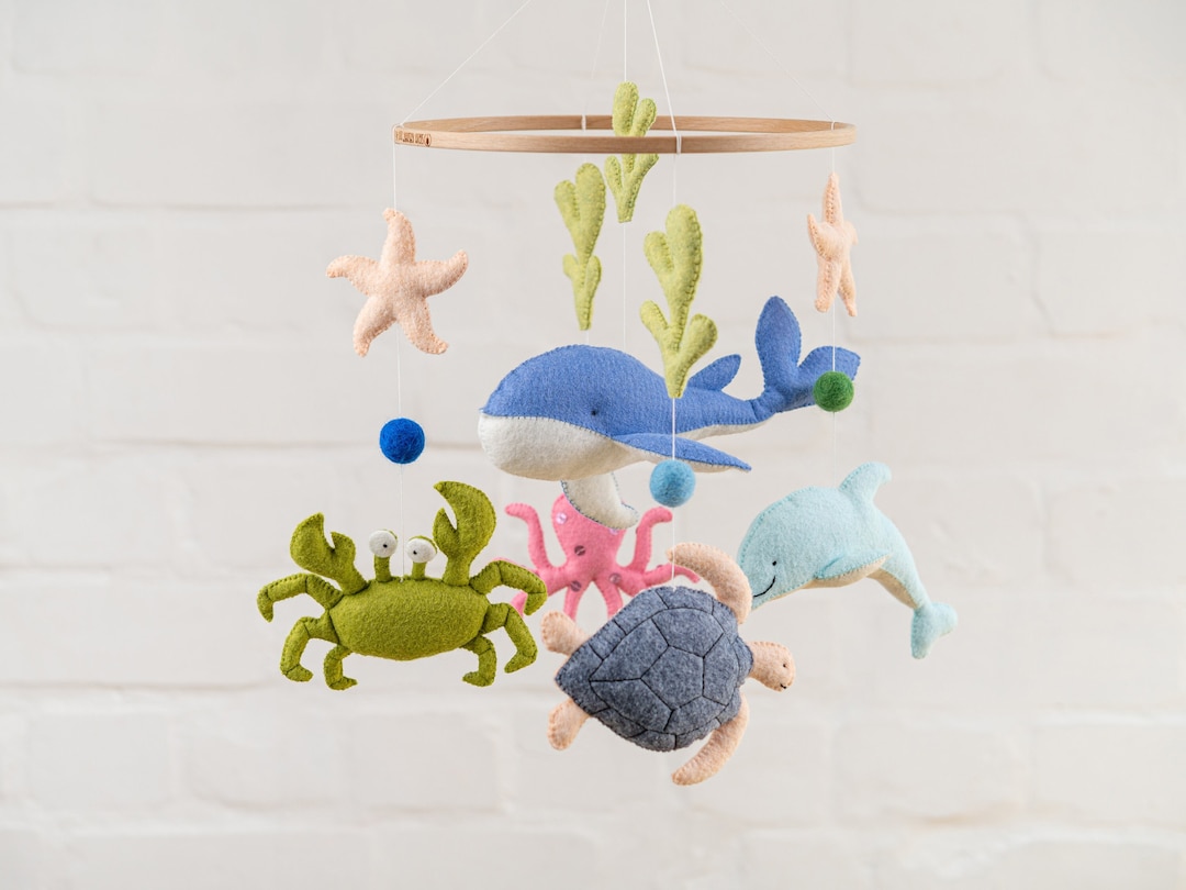 Ocean Baby Mobile, Nursery Mobile, Baby Mobile Ocean, Montessori Mobile ...