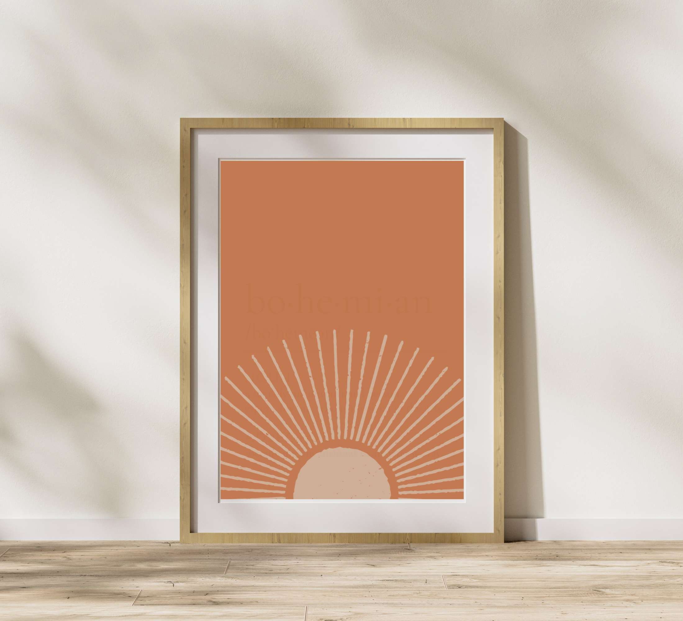 Set of 2 Boho Wall Art Instant Download Minimal Art Boho Sunset Moon ...