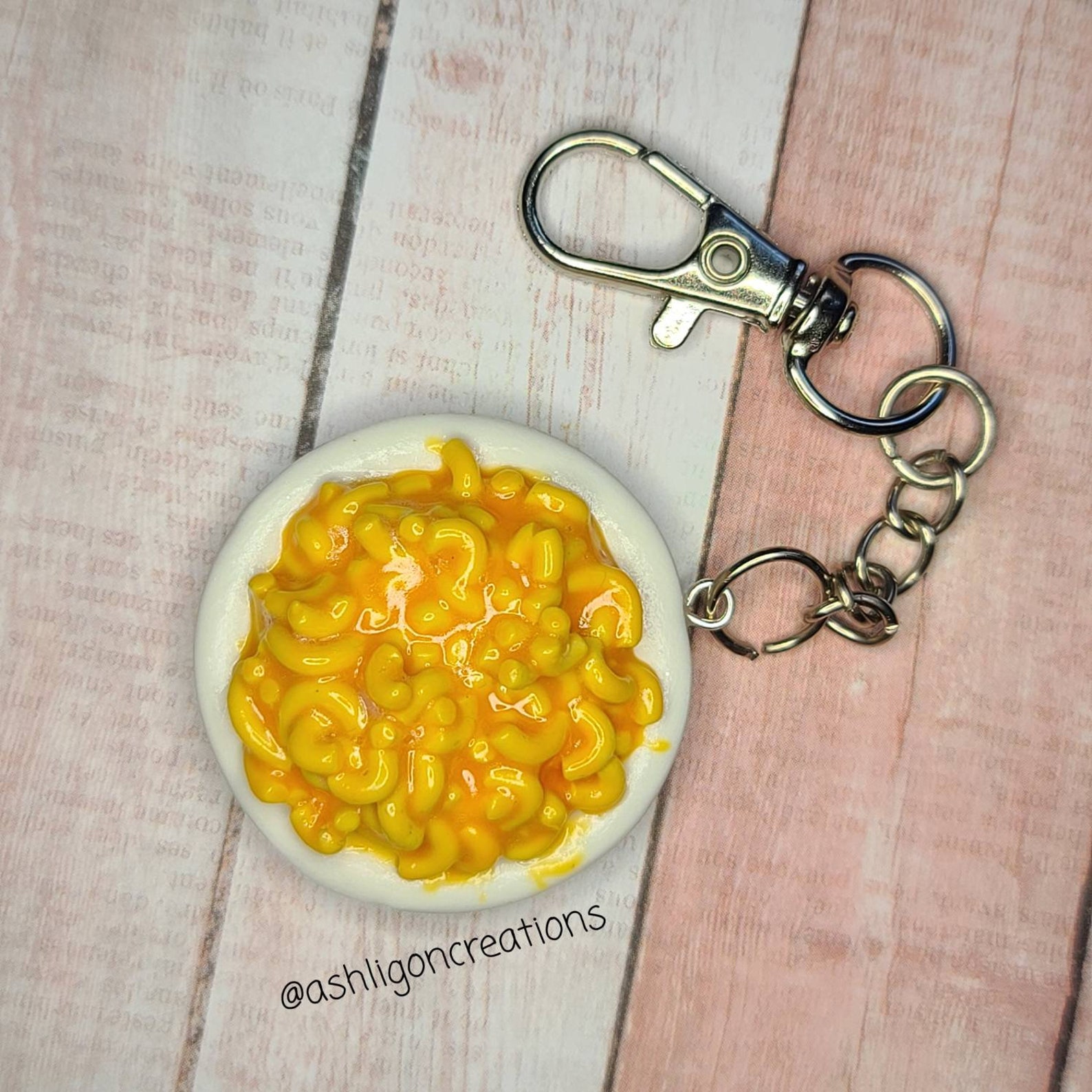 Macaroni & Cheese Key Chain | Etsy