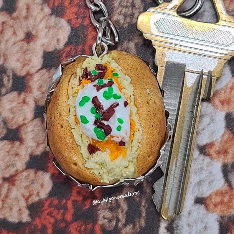 Loaded Baked Potato Key Chain - Etsy