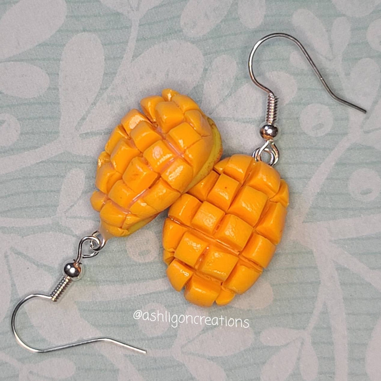 Handmade Polymer Clay Mango Earrings: Hypoallergenic Hooks - Etsy