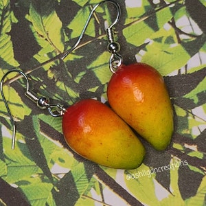 Handmade Polymer Clay Mango Earrings: Hypoallergenic Hooks - Etsy