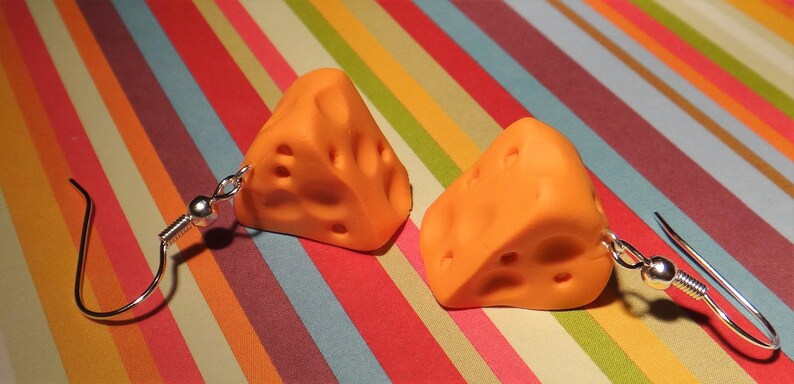 Cheddar Cheese Earrings - Etsy