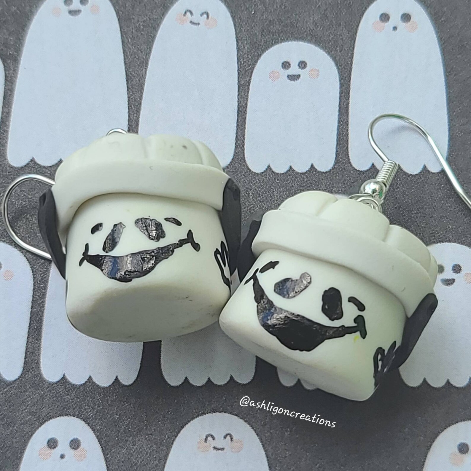Mcdonald's Ghost Bucket Earrings - Etsy