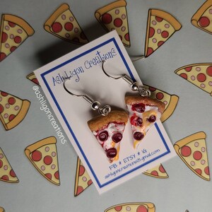 Pepperoni Pizza Earrings - Etsy