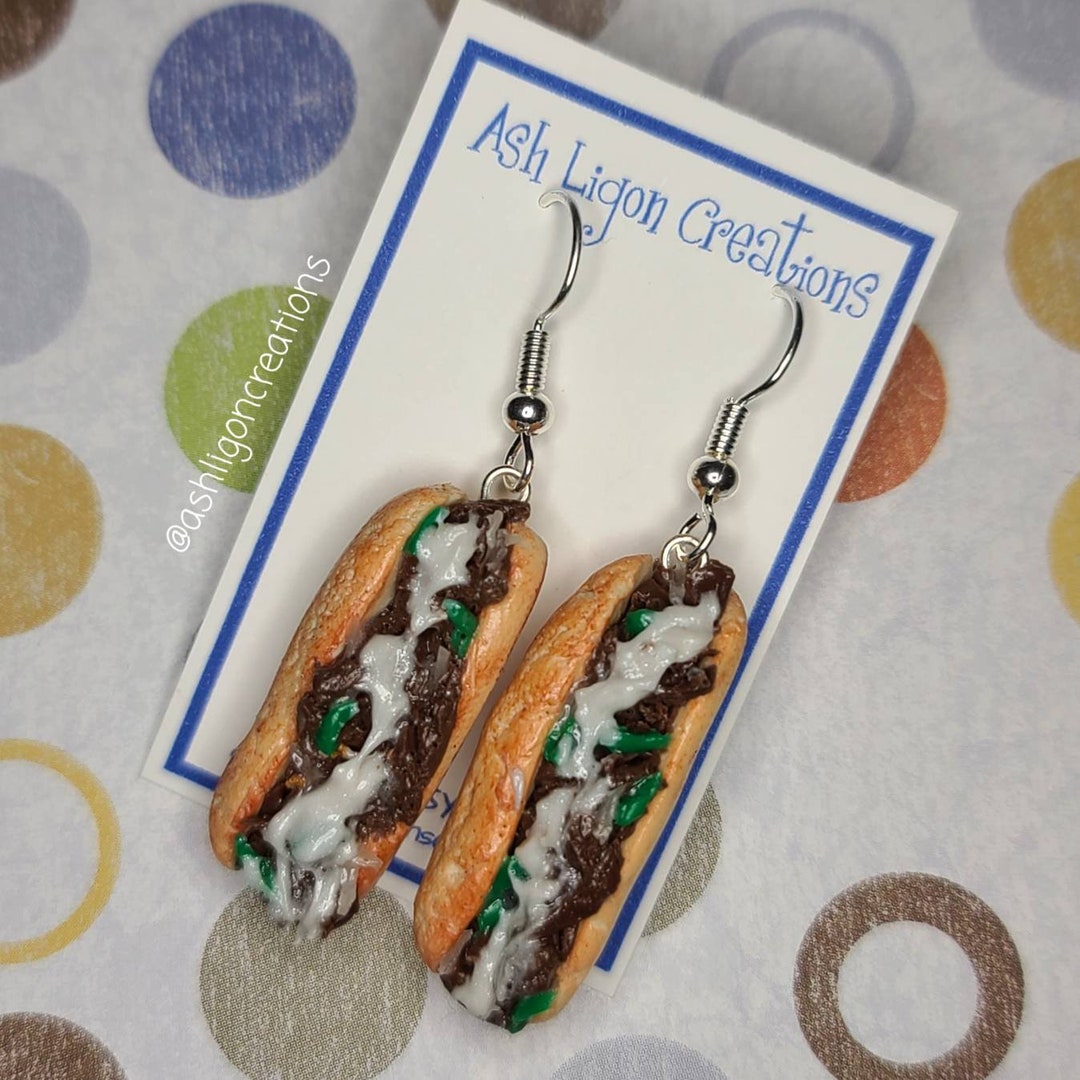 Cheese Steak Earrings - Etsy