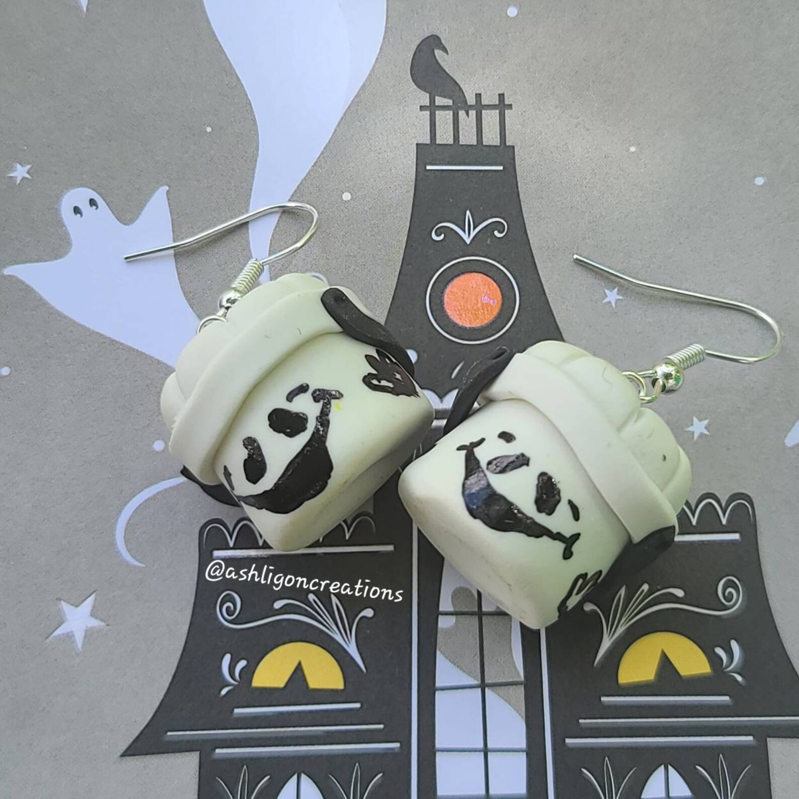 Mcdonald's Ghost Bucket Earrings - Etsy