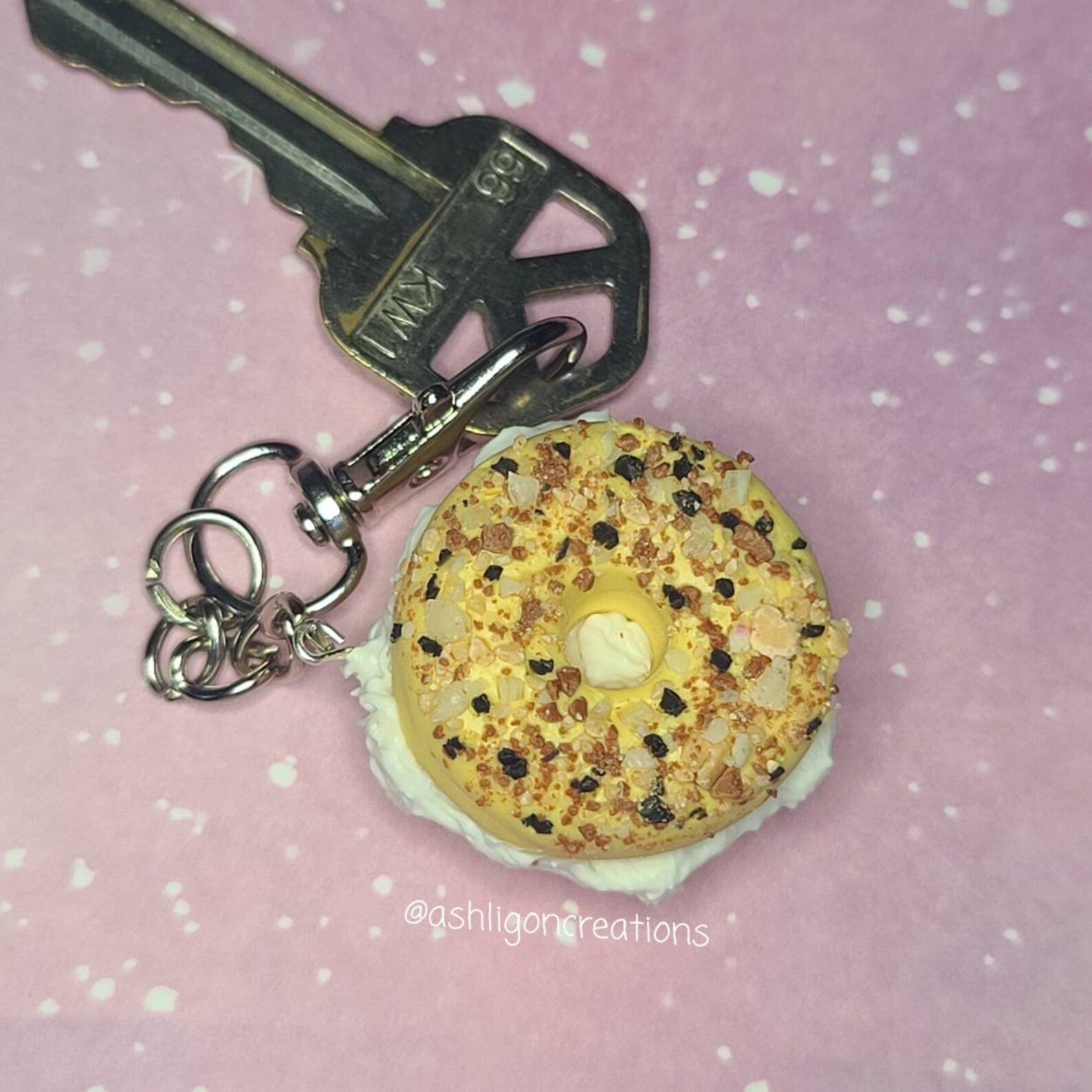 Everything Bagel Keychain - Etsy