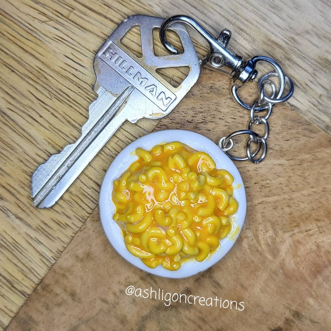 Macaroni & Cheese Key Chain - Etsy