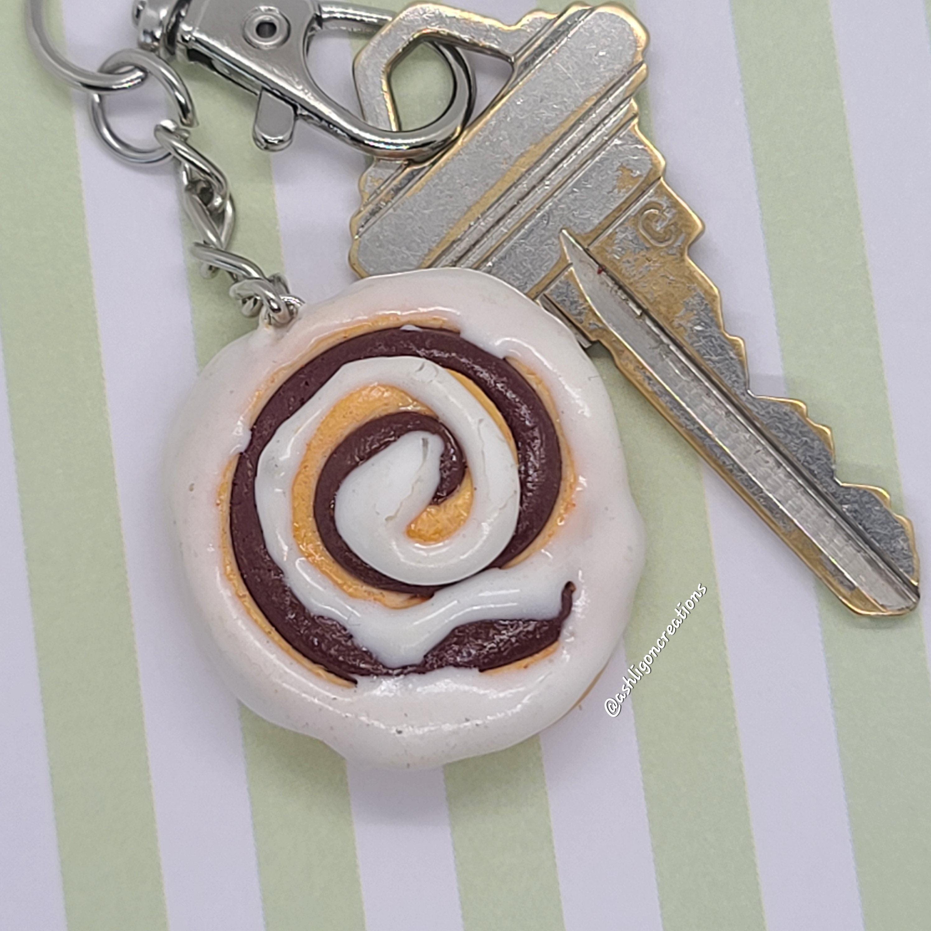 Cinnamon Roll Key Chain - Etsy
