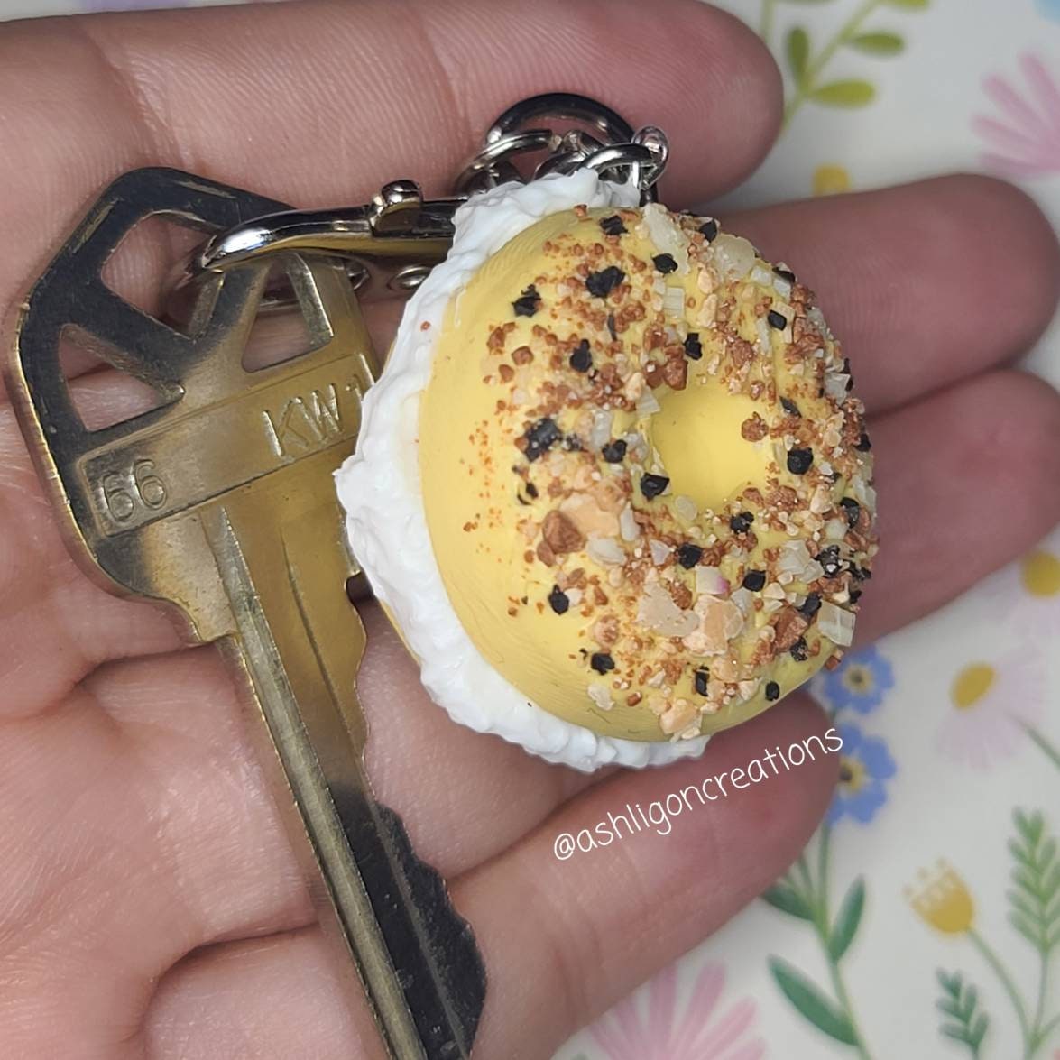 Everything Bagel Keychain - Etsy
