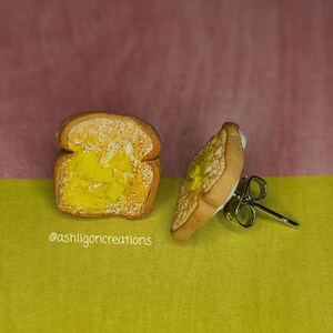 Buttered Toast Stud Earrings - Etsy