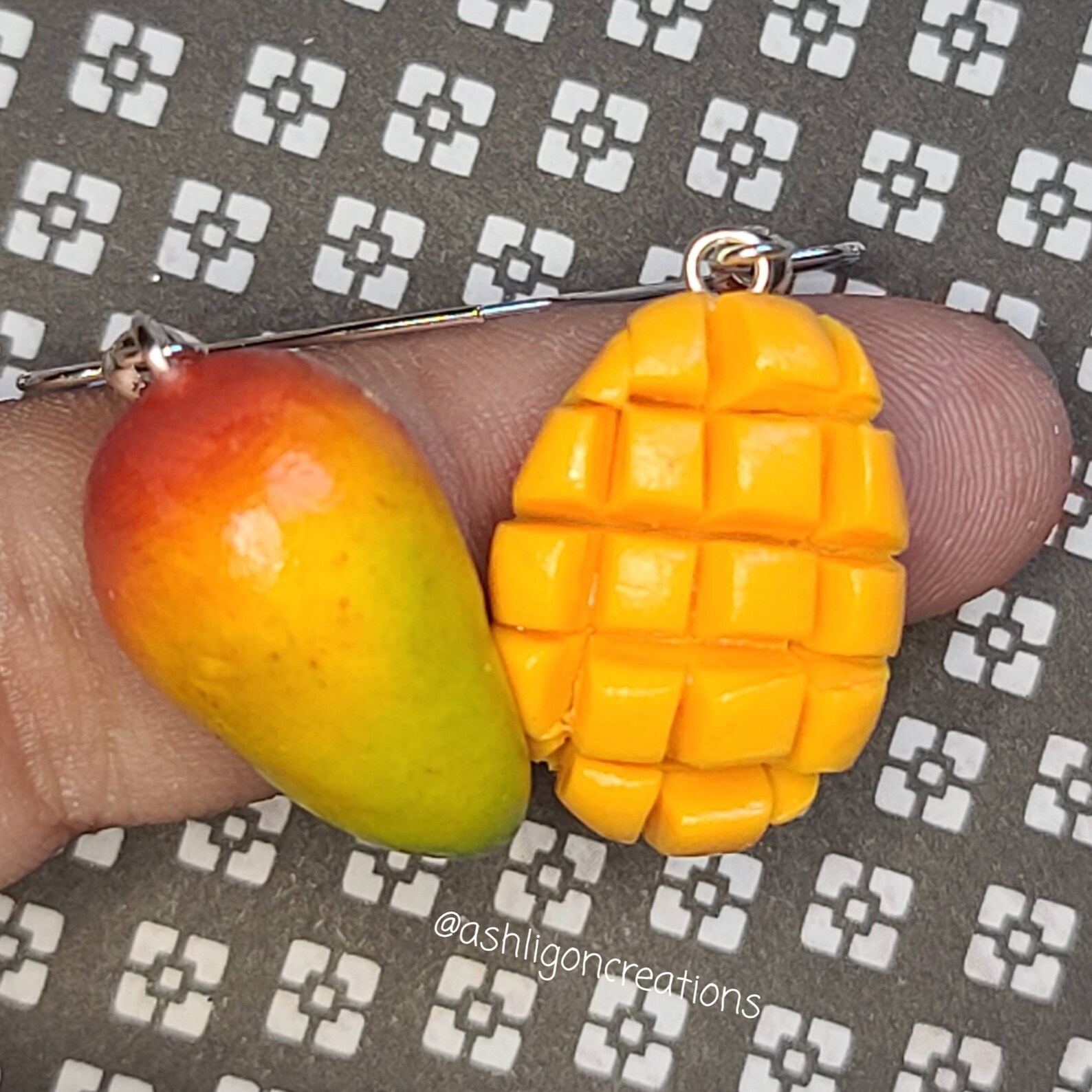 Handmade Polymer Clay Mango Earrings: Hypoallergenic Hooks - Etsy