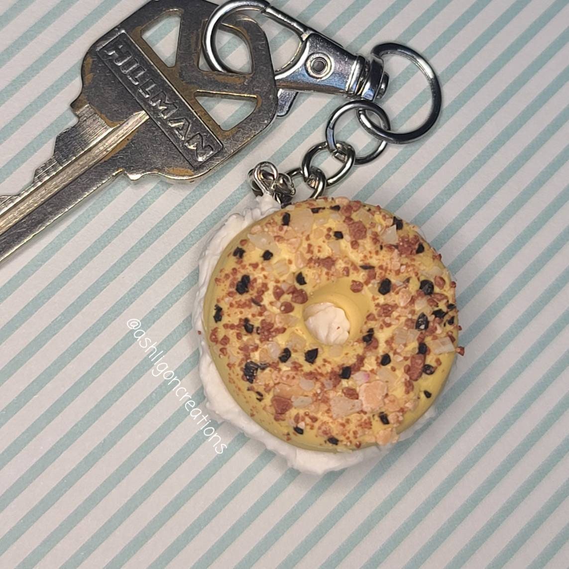 Everything Bagel Keychain - Etsy