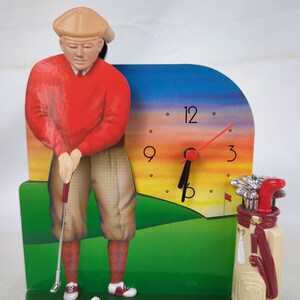 Original Golf Clock 1996 Fun-damental Putting Action Quartz Desk Clock ...
