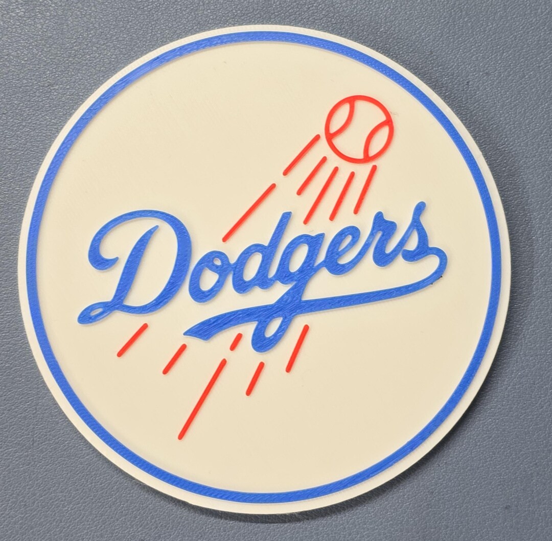 Los Angeles Dodgers 4" Wide Fan Art 3D Printed Logo Raised Letters ...