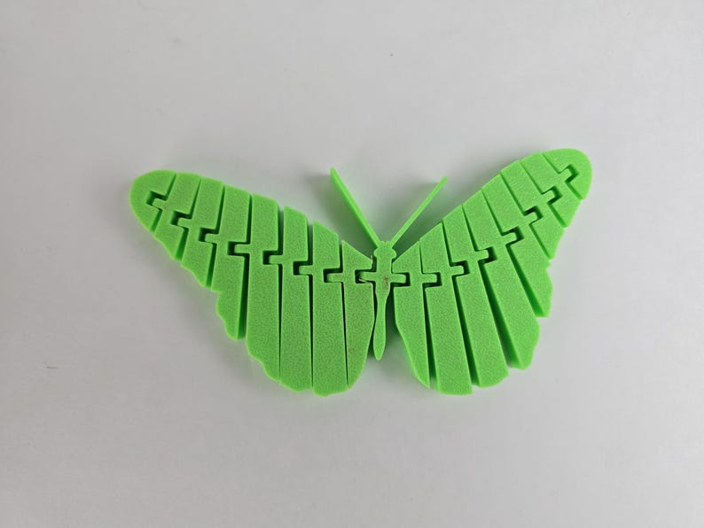3D Printed 5.5" Wide Articulating Articulated Butterfly Fidget Toy ...