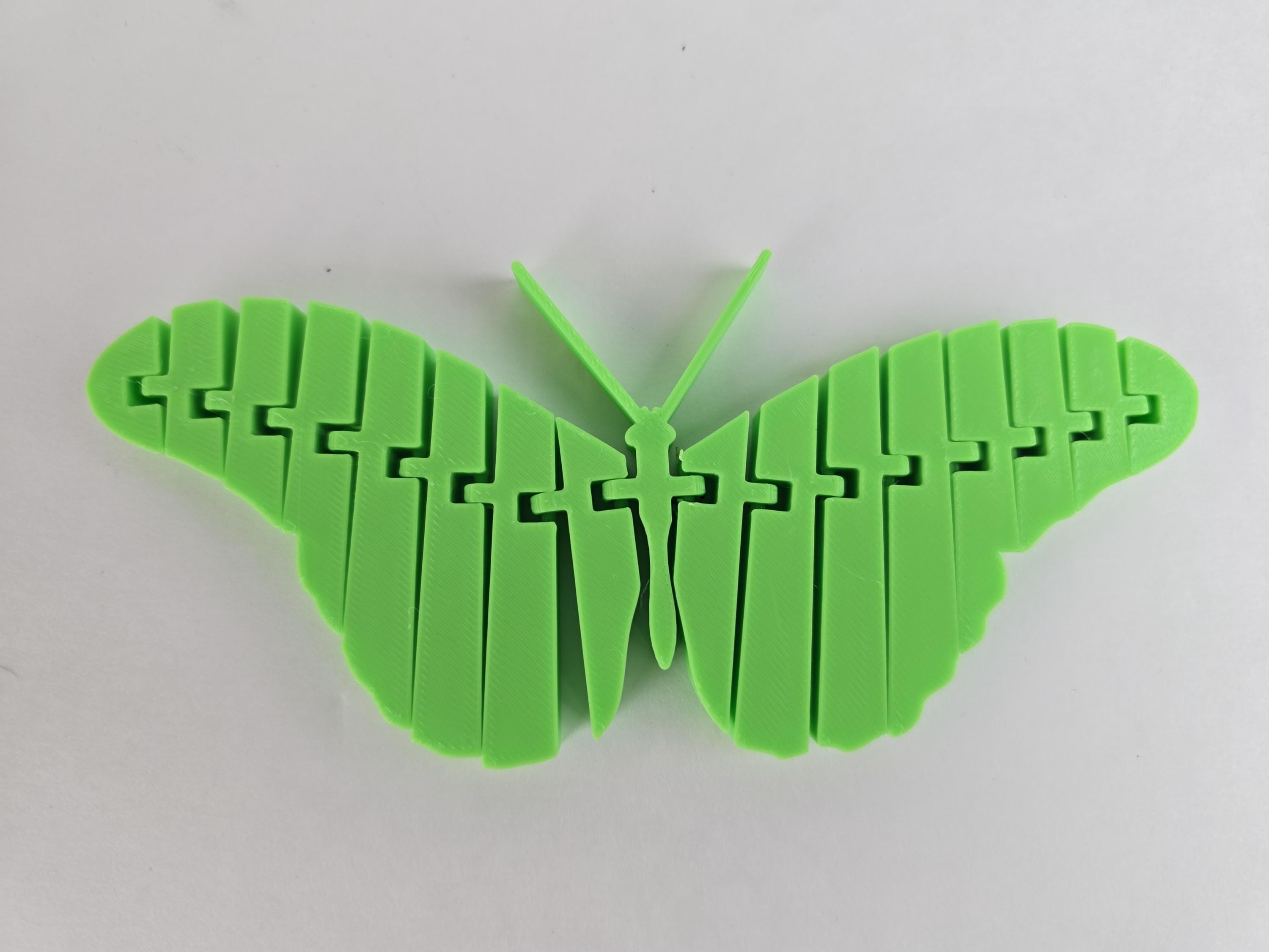3D Printed 5.5" Wide Articulating Articulated Butterfly Fidget Toy ...