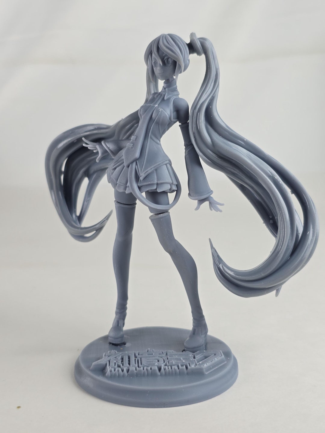 Miku Hatsune - Vocaloid - Anime Fanart 3D Printed Resin Figure - Etsy
