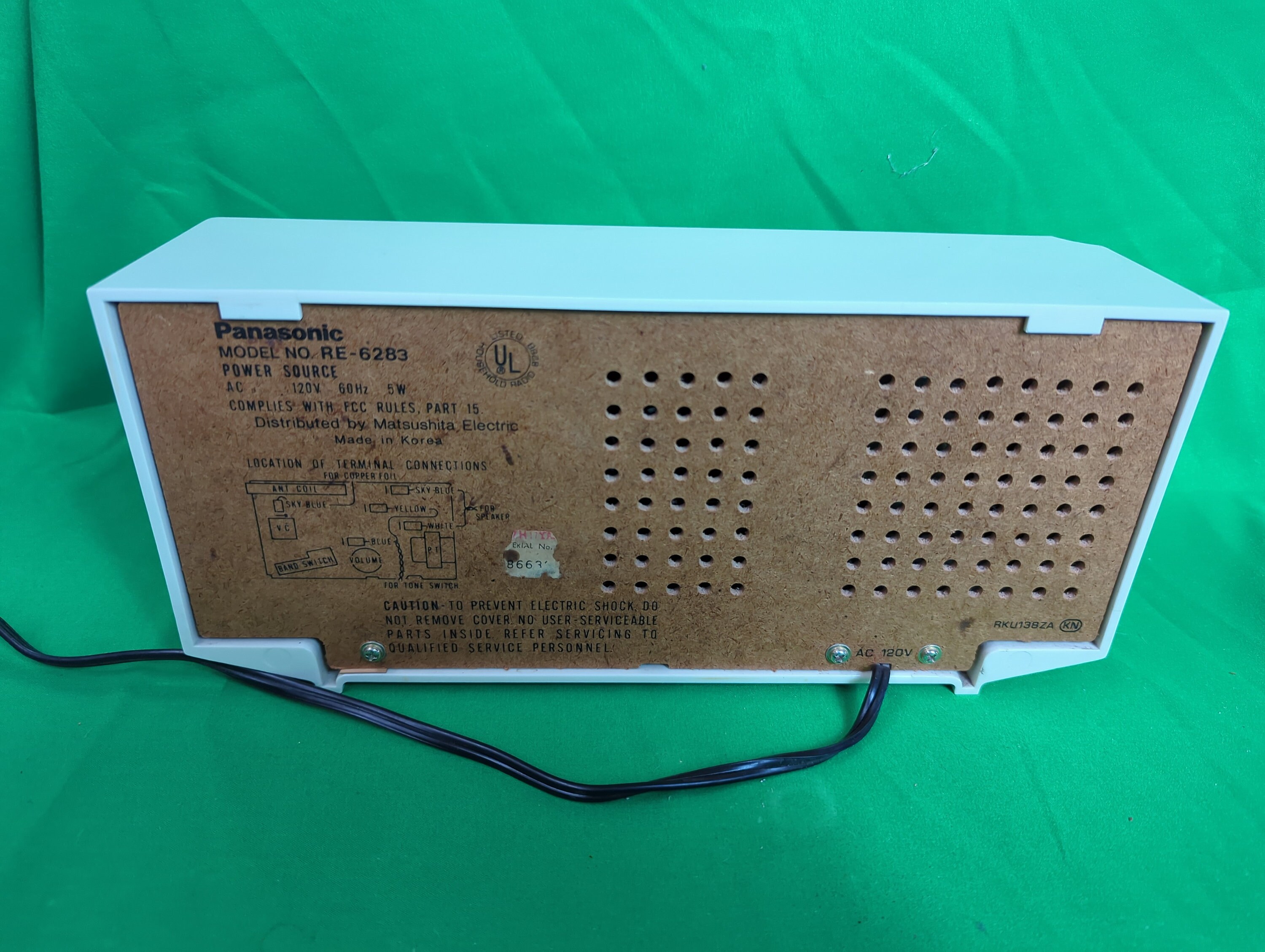 Panasonic Table Top Radio Am Fm Model RE-6283 AC 120V White - Etsy