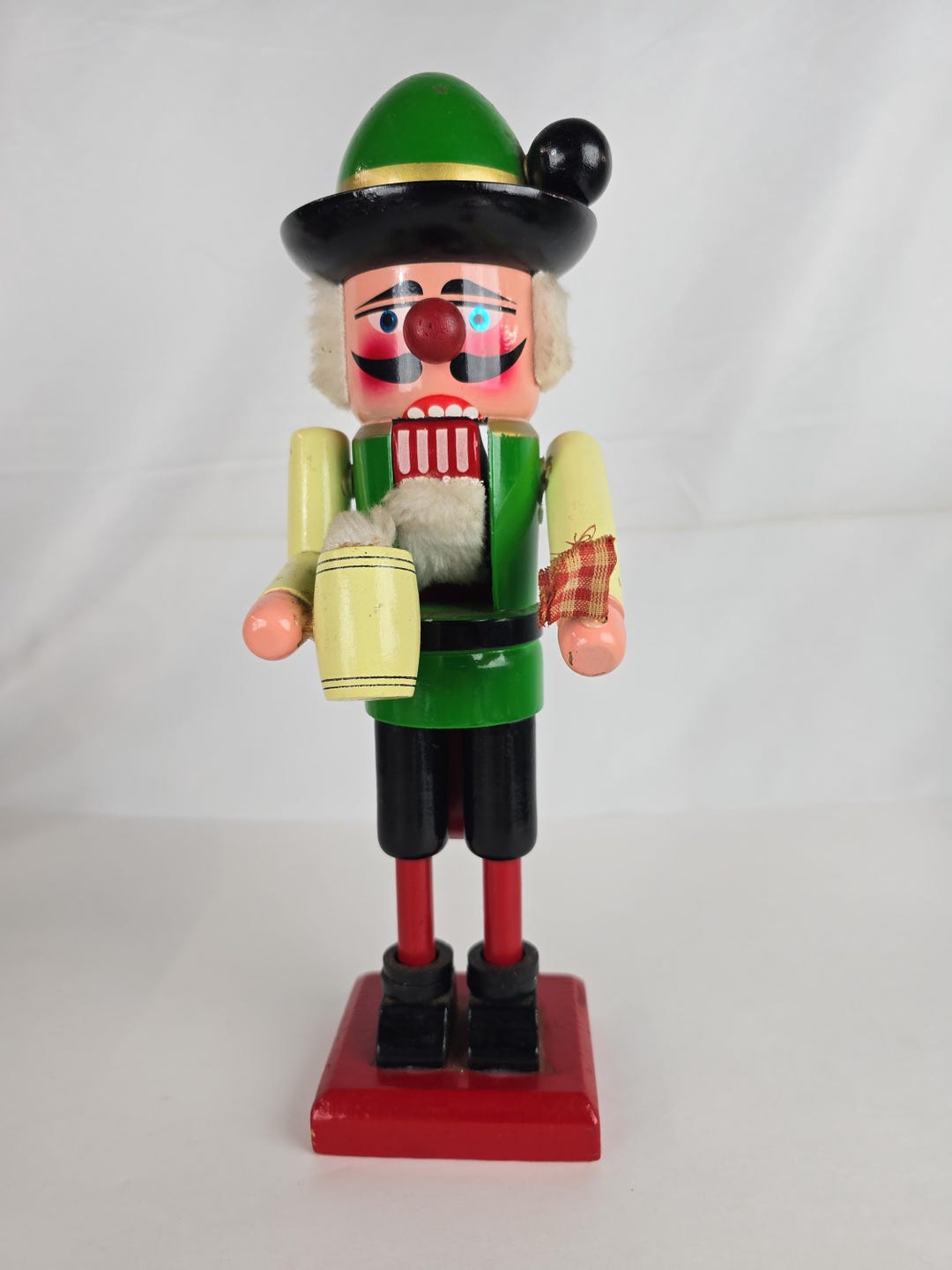 Wooden Nutcracker Bavarian Bar Tender - Christmas Holiday - 12" Tall - Etsy