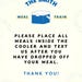Editable Meal Train Signs | Freezer Meal Prep Stickers | No Visitors ...