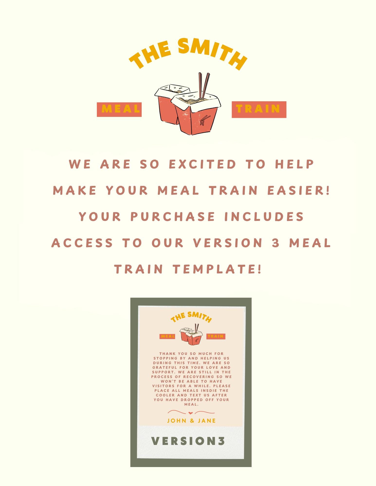 Editable Meal Train Sign | No Visitors Sign | Drop-off Instructions ...