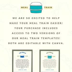 Editable Meal Train Signs | Freezer Meal Prep Stickers | No Visitors ...