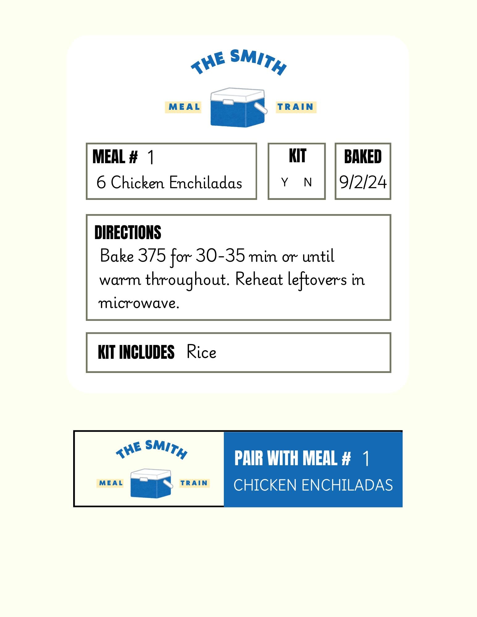 Editable Meal Train Signs | Freezer Meal Prep Stickers | No Visitors ...