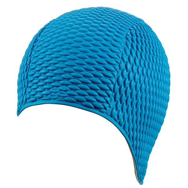Bubble Swimming Hat Swim Cap Retro Style Womens Mens Petrol Blue Green ...